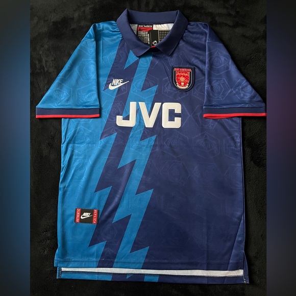 Nike | Shirts | Arsenal 995 Retro Away Soccer Jersey Blue Lightning ...